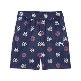 Puma Shorts 'Sporty Cats' Jungen Gr&ouml;&szlig;e 122 saphir / rot / wei&szlig;