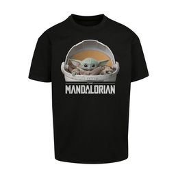 F4NT4STIC T-Shirt 'Star Wars The Mandalorian The Child Pod' Herren Gr&ouml;&szlig;e L grau / mint / apricot / schwarz
