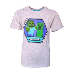 Minecraft Shirt 'Creeper' Jungen Gr&ouml;&szlig;e 140 grau