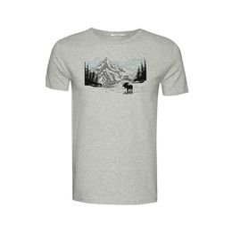 Greenbomb T-Shirt 'Nature Moose Mountain' Herren Gr&ouml;&szlig;e XXL hellgrau
