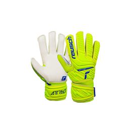 Reusch Torwarthandschuhe 'Attrakt' Jungen Gr&ouml;&szlig;e XL royalblau / neongelb / wei&szlig;