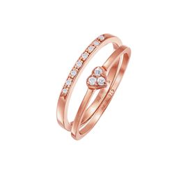 Elli Ring Damen Gr&ouml;&szlig;e 56 rosegold / silber