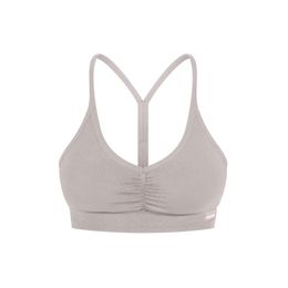 Smilodox Sport Bh Solid Scrunch Shaped Fit Damen Gr&ouml;&szlig;e S hellbraun