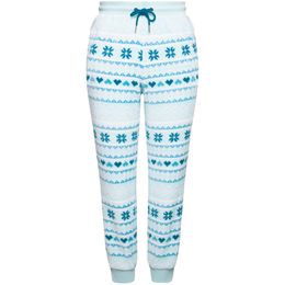 Ulla Popken Hose Damen Gr&ouml;&szlig;e 42/44 blau / aqua / wei&szlig;