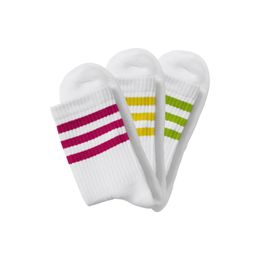 Lascana Socken Damen Gr&ouml;&szlig;e 35/38 gelb / gr&uuml;n / dunkelrot / wei&szlig;