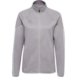 Hummel Sportsweatjacke 'Cima' Damen Gr&ouml;&szlig;e XS grau / wei&szlig;