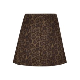 Apricot Leopard Suedette Mini Skirt ' ' Damen Gr&ouml;&szlig;e 42 braun