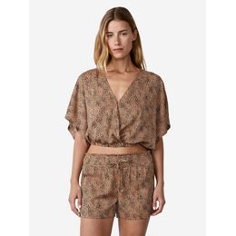 Etam Schlafshirt 'Felica' Damen Gr&ouml;&szlig;e S braun / schwarz