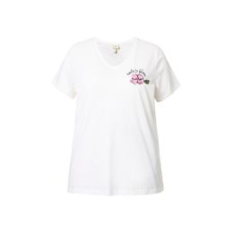 Ulla Popken T-Shirt Damen Gr&ouml;&szlig;e L/XL gr&uuml;n / rosa / offwhite
