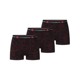 Jan Vanderstorm Boxershorts 'Norik' Herren Gr&ouml;&szlig;e 4XL Gro&szlig;e Gr&ouml;&szlig;en rot / schwarz