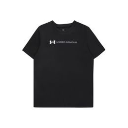 Under Armour Sportshirt Jungen Gr&ouml;&szlig;e 116/122 silbergrau / schwarz / offwhite