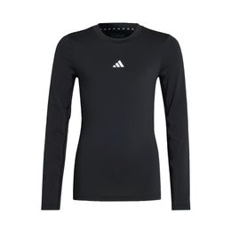 adidas Sportswear Funktionsshirt 'TECHFIT Long Sleeve' Jungen Gr&ouml;&szlig;e 116 schwarz / wei&szlig;