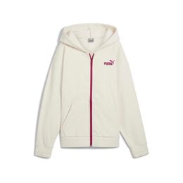 Puma Fleecejacke 'ESS' Damen Gr&ouml;&szlig;e S dunkelpink / wei&szlig;