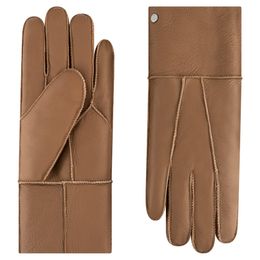 Roeckl Lederhandschuhe 'ELSFJORD' Damen Gr&ouml;&szlig;e M cognac / hellbraun