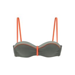 Lascana Bikinitop Damen Gr&ouml;&szlig;e 80 oliv / orange