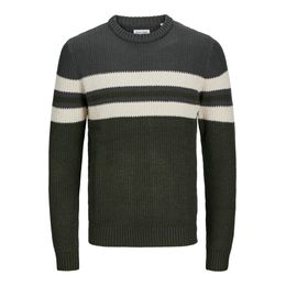 Jack & Jones Jack & Jones Pullover 'JJSander' Herren Gr&ouml;&szlig;e XS dunkelgrau / dunkelgr&uuml;n / wollwei&szlig;