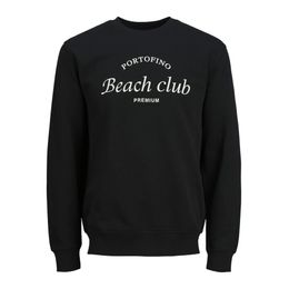 Jack & Jones Jack & Jones Sweatshirt 'Ocean Club' Herren Gr&ouml;&szlig;e XS schwarz / wei&szlig;