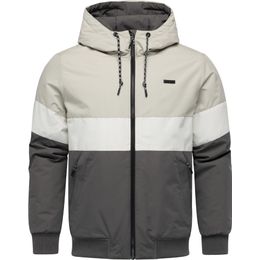 Ragwear Winterjacke 'Jinig' Herren Gr&ouml;&szlig;e XXL beige / dunkelgrau / wei&szlig;meliert