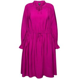 Ulla Popken Blusenkleid Damen Gr&ouml;&szlig;e 50/52 magenta Winterkleid