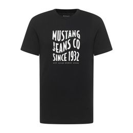 Mustang T-Shirt 'Austin' Herren Gr&ouml;&szlig;e S schwarz / wei&szlig;