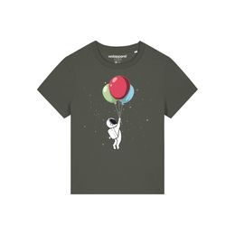 Watapparel Shirt ' Little Balloon Astronaut ' Damen Gr&ouml;&szlig;e S khaki / mischfarben