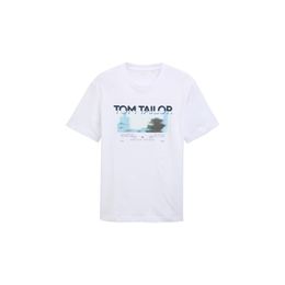 Tom Tailor T-Shirt Herren Gr&ouml;&szlig;e M hellblau / anthrazit / wei&szlig;