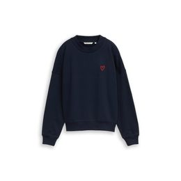 Tom Tailor Denim Sweatshirt Damen Gr&ouml;&szlig;e XS marine / rot