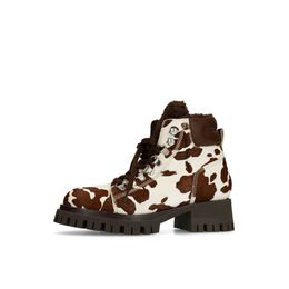 Sacha London SACHA Schn&uuml;rstiefel Damen Gr&ouml;&szlig;e 39 dunkelbraun / wei&szlig; Winterschuhe