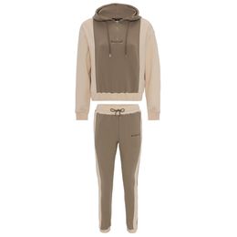 Tom Barron Jogginganzug Damen Gr&ouml;&szlig;e L creme / braun