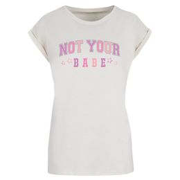 F4NT4STIC T-Shirt 'Girl Power Not Your Babe' Damen Gr&ouml;&szlig;e XL sand / pastelllila / hellpink