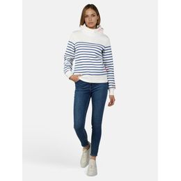 Salzhaut Sweatshirt 'Vasen' Damen Gr&ouml;&szlig;e XXXL navy / wei&szlig;