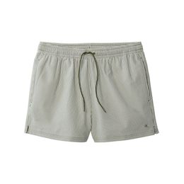 Calvin Klein Swimwear Badeshorts 'Seersucker' Herren Gr&ouml;&szlig;e XL khaki / wollwei&szlig;