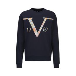 19V69 Italia Sweatshirt 'Nico Baroque' Herren Gr&ouml;&szlig;e XXL beige / navy / hellblau / orange