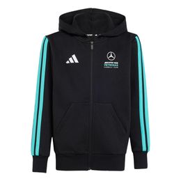 adidas Performance Sportsweatjacke 'Mercedes - Amg Petronas Formula 1 Team DNA' Jungen Gr&ouml;&szlig;e 164 t&uuml;rkis / schwarz / wei&szlig;