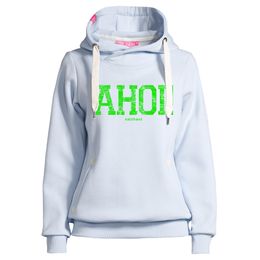 Salzhaut Hoodie 'Ahoi' Damen Gr&ouml;&szlig;e XXL hellblau / gr&uuml;n