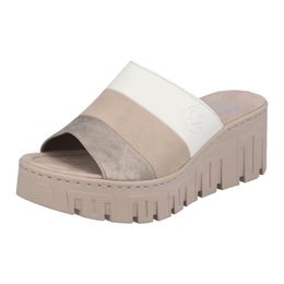 Rieker Pantolette Damen Gr&ouml;&szlig;e 41 chamois / ecru / dunkelbeige