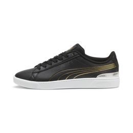 Puma Sneaker 'Vikky v3' Damen Gr&ouml;&szlig;e 37 gold / schwarz / silber