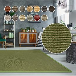Dekowe Sisalteppich &raquo;Mara S2 mit Bord&uuml;re Spezial&laquo; rechteckig 5 mm H&ouml;he 100% Sisal, auch als L&auml;ufer, Wohnzimmer gr&uuml;n Sisal