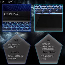 Captiva Gaming-Notebook &raquo;Advanced Gaming I94-361GE&laquo; ohne Windows