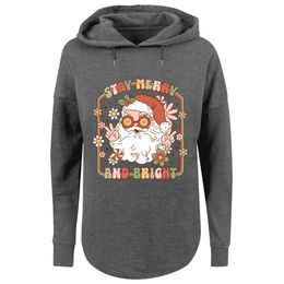 F4NT4STIC Sweatshirt 'Stay Merry And Bright Hippie Santa' Damen Gr&ouml;&szlig;e M dunkelgrau / mischfarben