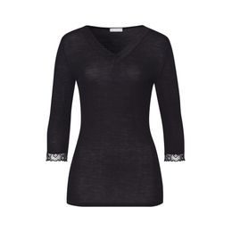Hanro Sleepshirt ' Woolen Lace ' Damen Gr&ouml;&szlig;e L schwarz