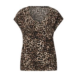 Street One Bluse mit Leo-Muster Damen Gr&ouml;&szlig;e S braun