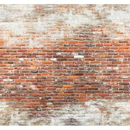Art for the home Fototapete &raquo;Brick wall 2&laquo; glatt 300 cm L&auml;nge rot Vlies