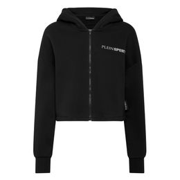 Plein Sport Sweatjacke 'Scratch' Damen Gr&ouml;&szlig;e S schwarz / wei&szlig;