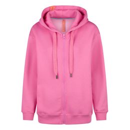 Salzhaut Sweatjacke 'Tope' Damen Gr&ouml;&szlig;e M hellpink / wei&szlig;