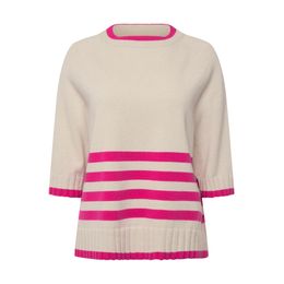 Lauras&oslash;n Pullover Damen Gr&ouml;&szlig;e XL beige / fuchsia
