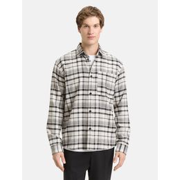 Tom Tailor Denim Hemd Herren Gr&ouml;&szlig;e XS beige / grau