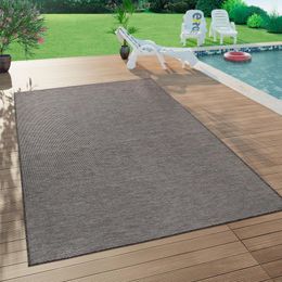 Paco Home Teppich &raquo;Sonset&laquo; rechteckig 4 mm H&ouml;he Flachgewebe, meliert, In- und Outdoor geeignet, Wohnzimmer grau Polypropylen (PP)