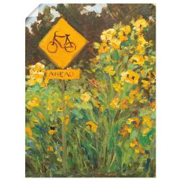 Artland Wandbild &raquo;Bicycle Crossing&laquo; Blumenwiese 1 Stk. tlg. als Alubild, Leinwandbild, Poster, Wandaufkleber in verschied. Gr&ouml;&szlig;en Papier