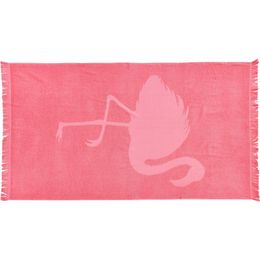 done. Hamamt&uuml;cher &raquo;Flamingo&laquo; saugf&auml;hige Frottier-Innenseite, ideal als Sauna- oder Strandtuch rosa Hamam Frottier, Obermaterial: 100% Baumwolle